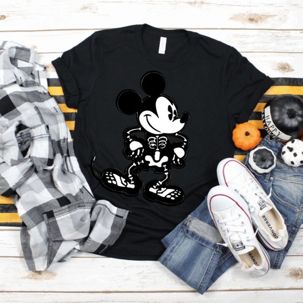 Mickey Mouse Skeleton Glow in the Dark - Etsy