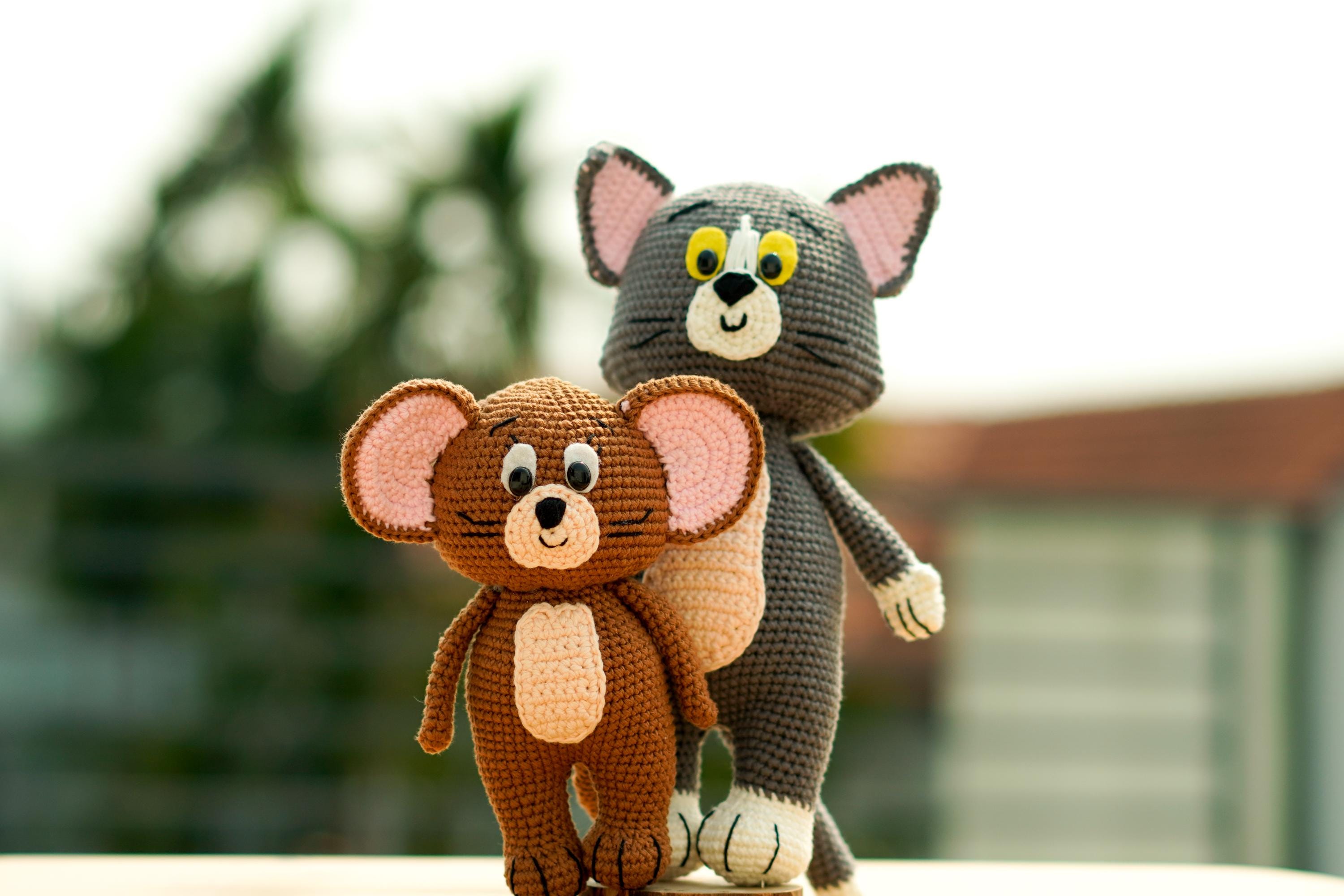 Tom & Jerry Crochet Plush Set – Handmade With Fun and Nostalgia - Etsy