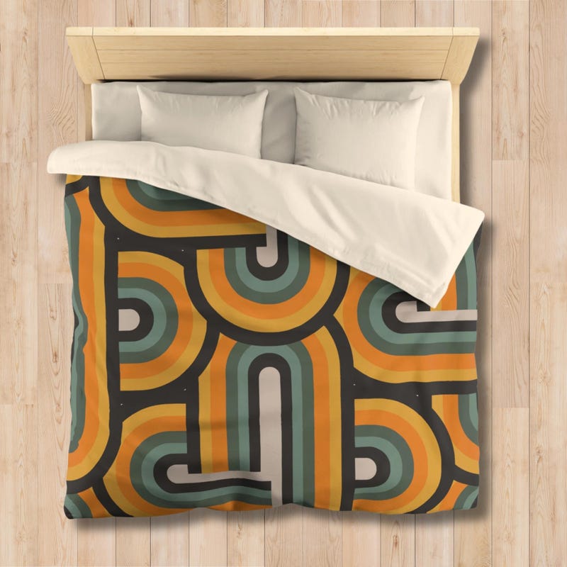 Retro Duvet Cover - Etsy