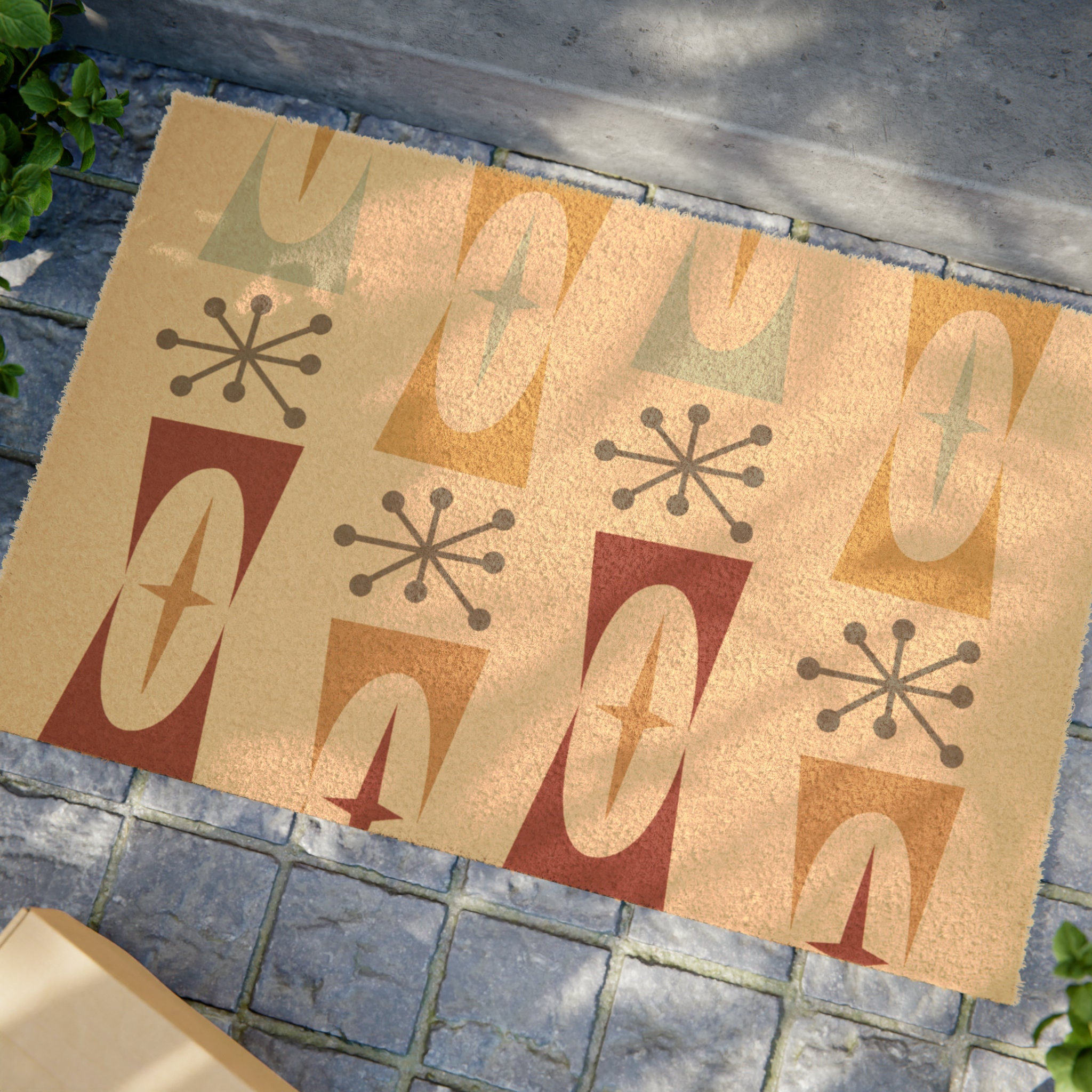 Doormat Retro Aesthetic Home Decor Welcome Mat Mid Century Modern ...