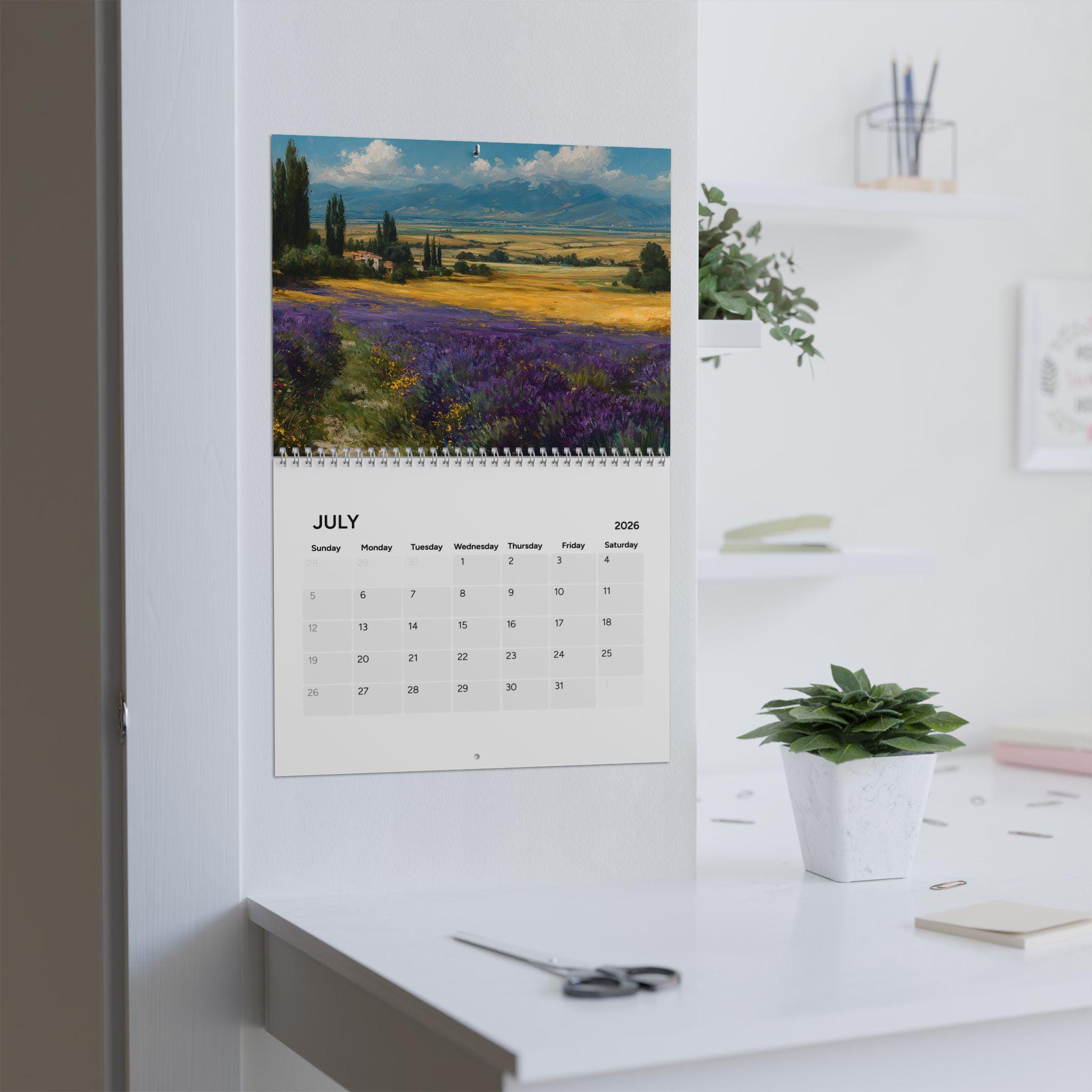 Nature Calendar 2026 Wall Calendar Seasonal Landscape Art Paintings - Etsy