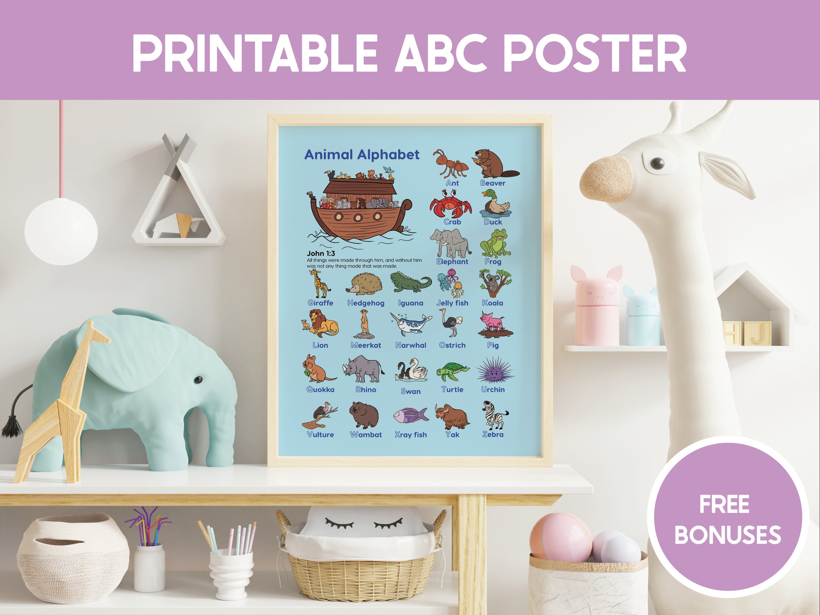 Bible ABC Trace and Learn Printables Preschool Kindergarten Alphabet ...