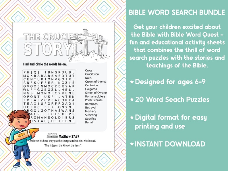 Bible Word Quest: Fun and Educational Bible-themed Word Search Puzzles ...