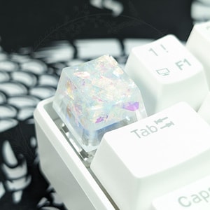 Holographic Glitter Resin Artisan Keycap: OEM SA Escape Key - Etsy