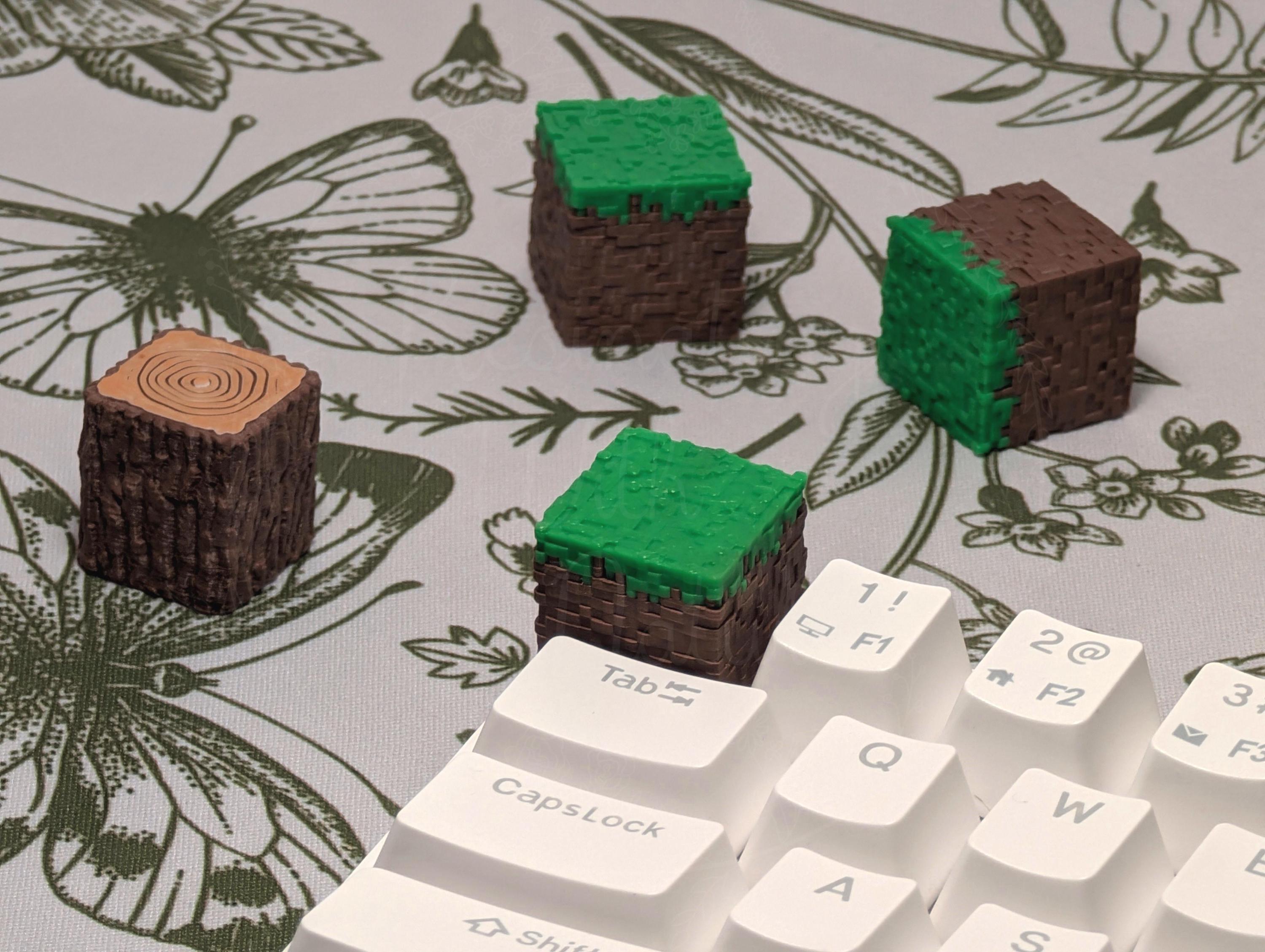 Pixel Grass Block Keycap: Voxel Artisan Keyboard Accent - Etsy