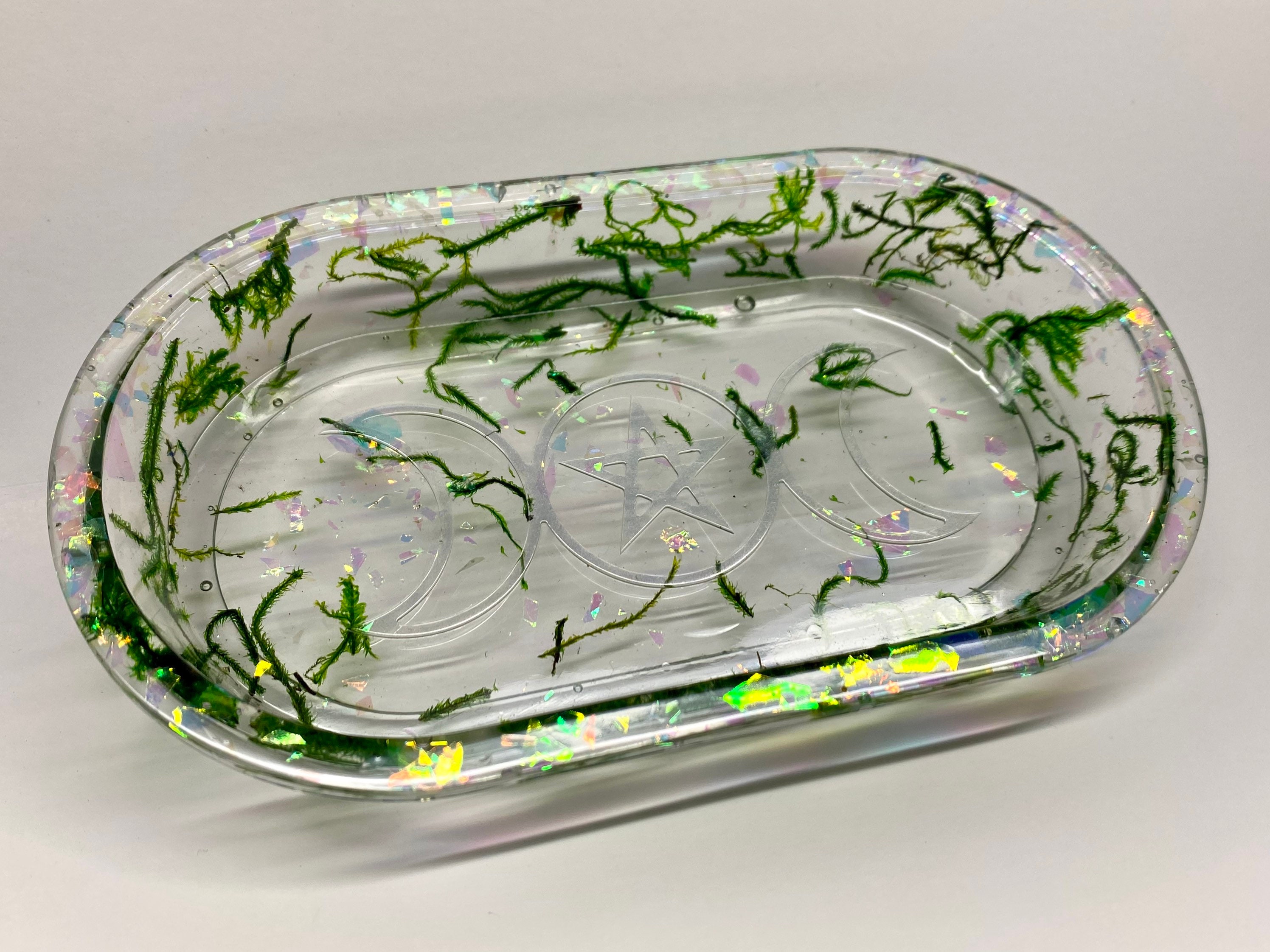 Triple Moon Moss Tray Holographic Moss Tray - Etsy
