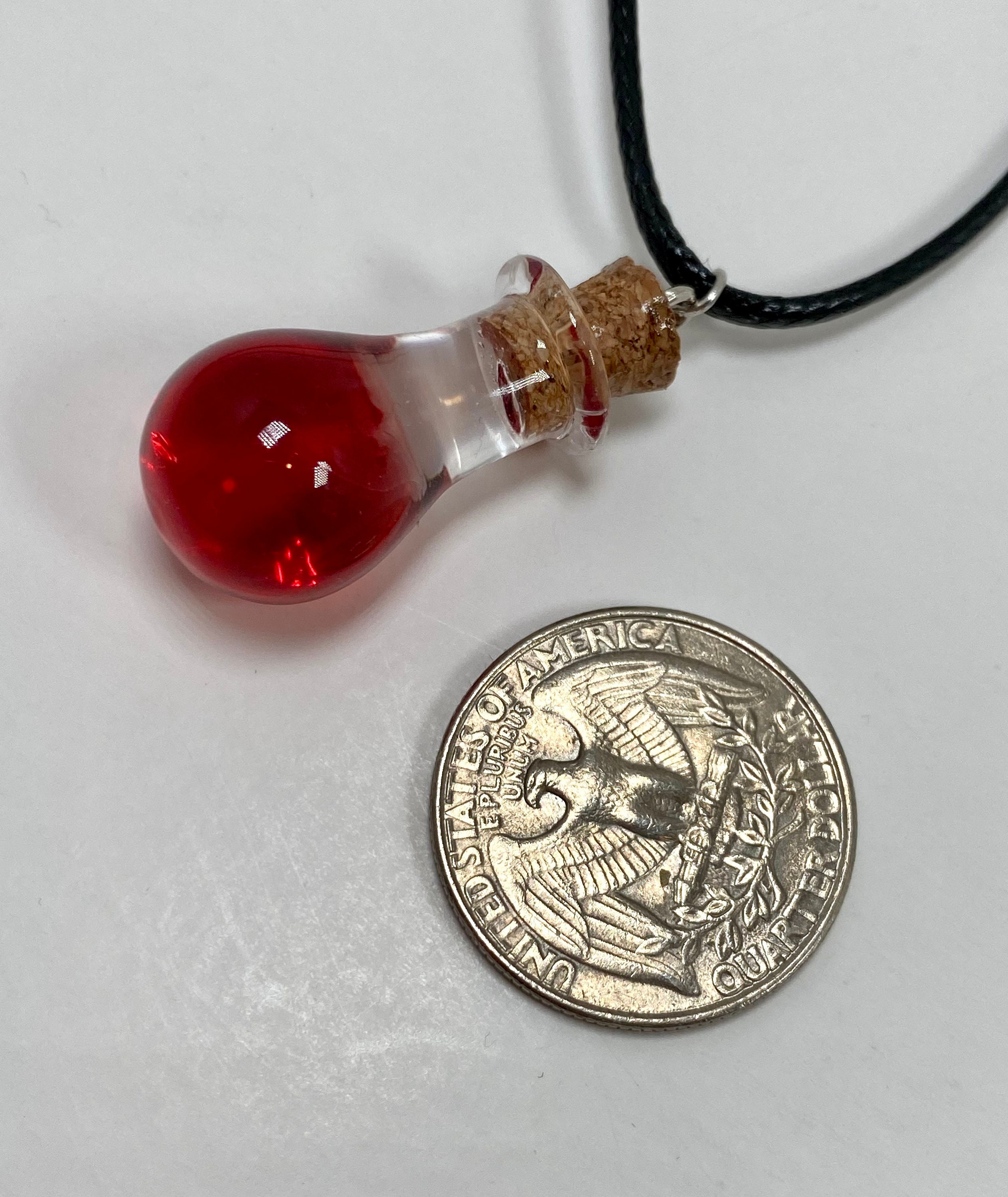 Potion Bottle Necklace Health Potion Necklace Blood Necklace - Etsy