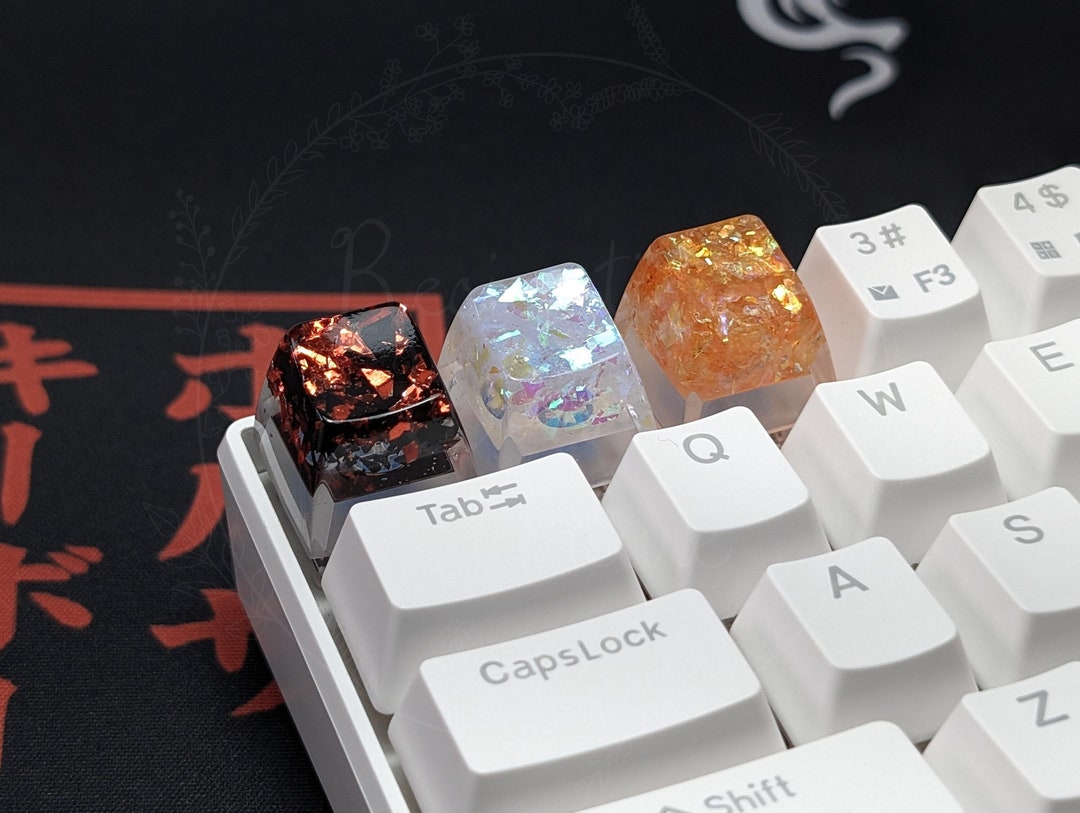 Holographic Glitter Resin Artisan Keycap: OEM SA Escape Key - Etsy