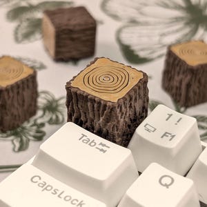 Realistic Log Block Keycap, Voxel-inspired Artisan Keycap, Nature ...