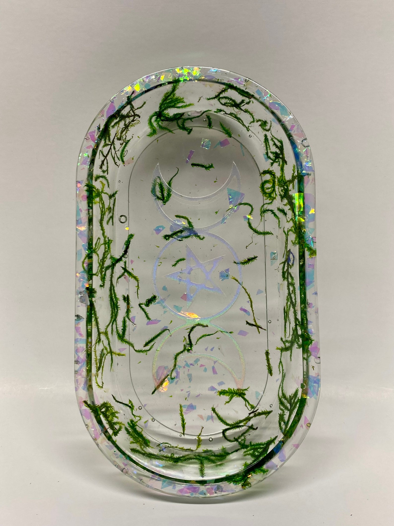 Triple Moon Moss Tray Holographic Moss Tray | Etsy