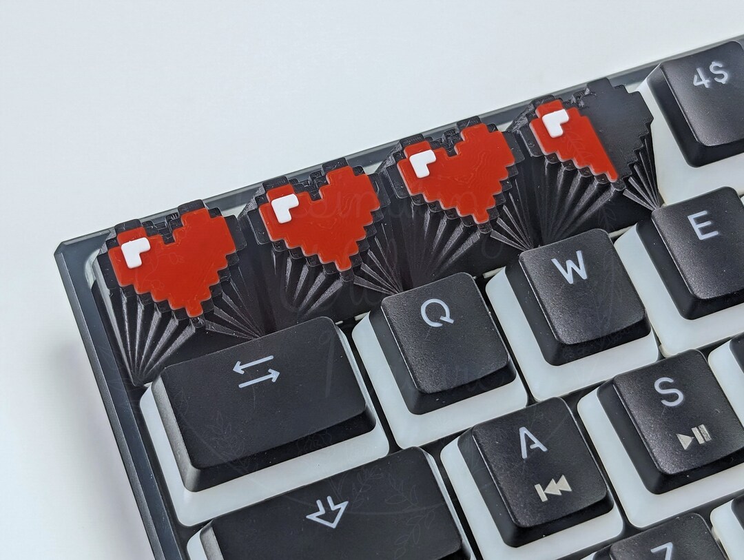 Pixel Heart Keycap, Gaming Keyboard Function Arrow Keys, Retro Gaming ...