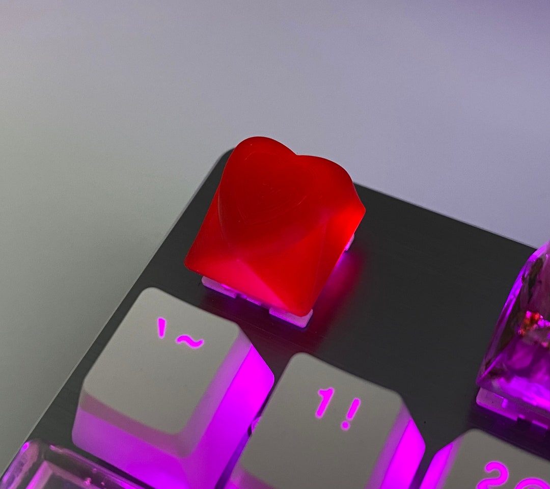 Red Heart-shaped Keycap, Romantic Keyboard Upgrade, Love Symbol ...
