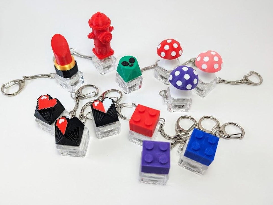 Interactive Light-up Keycap Fidget Keychains, Handcrafted Fidget, Resin ...