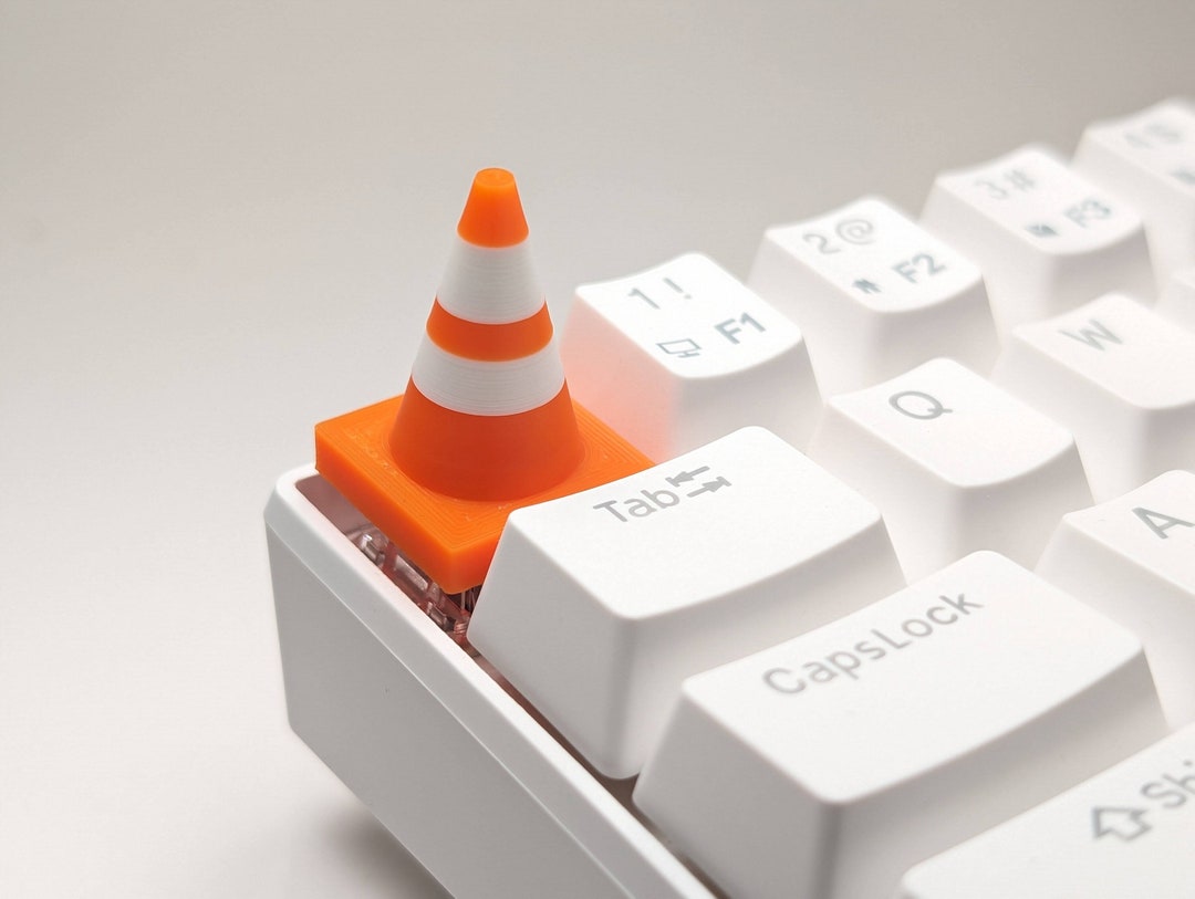 Mini Traffic Cone Keycap, 3D Printed, Playful, Keyboard Personalization ...