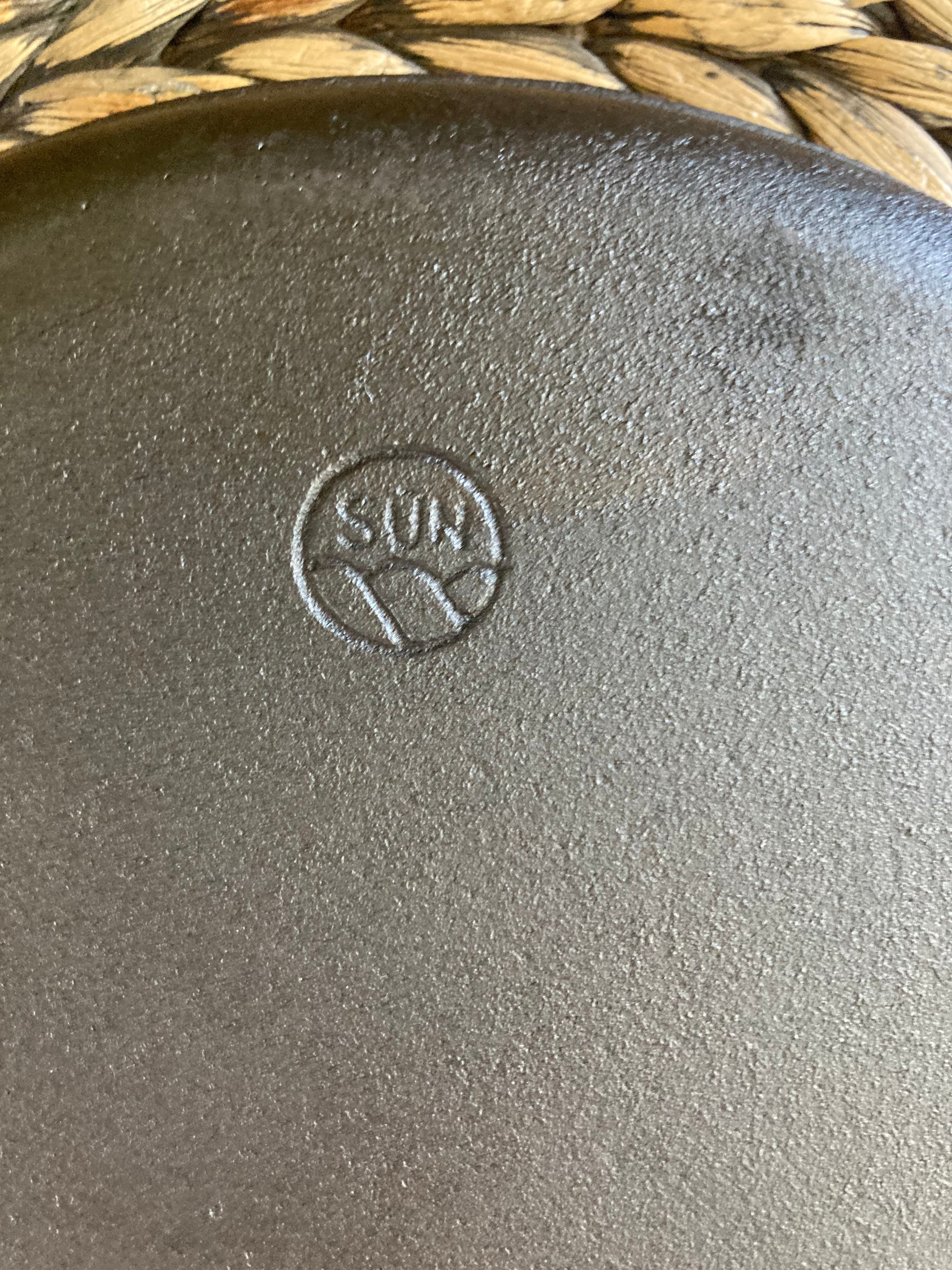 Vintage Cast Iron Skillet/made in Korea/marked SUN/ 10 Inch Skillet ...