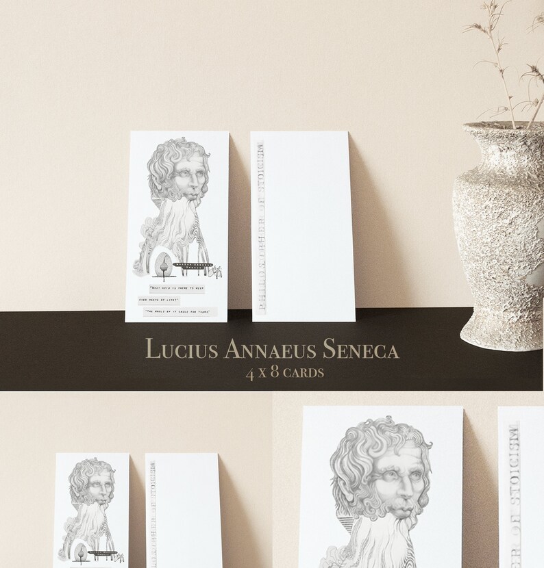 Seneca Philosopher 4x8 Greeting Cards Mindfulness Cards - Etsy