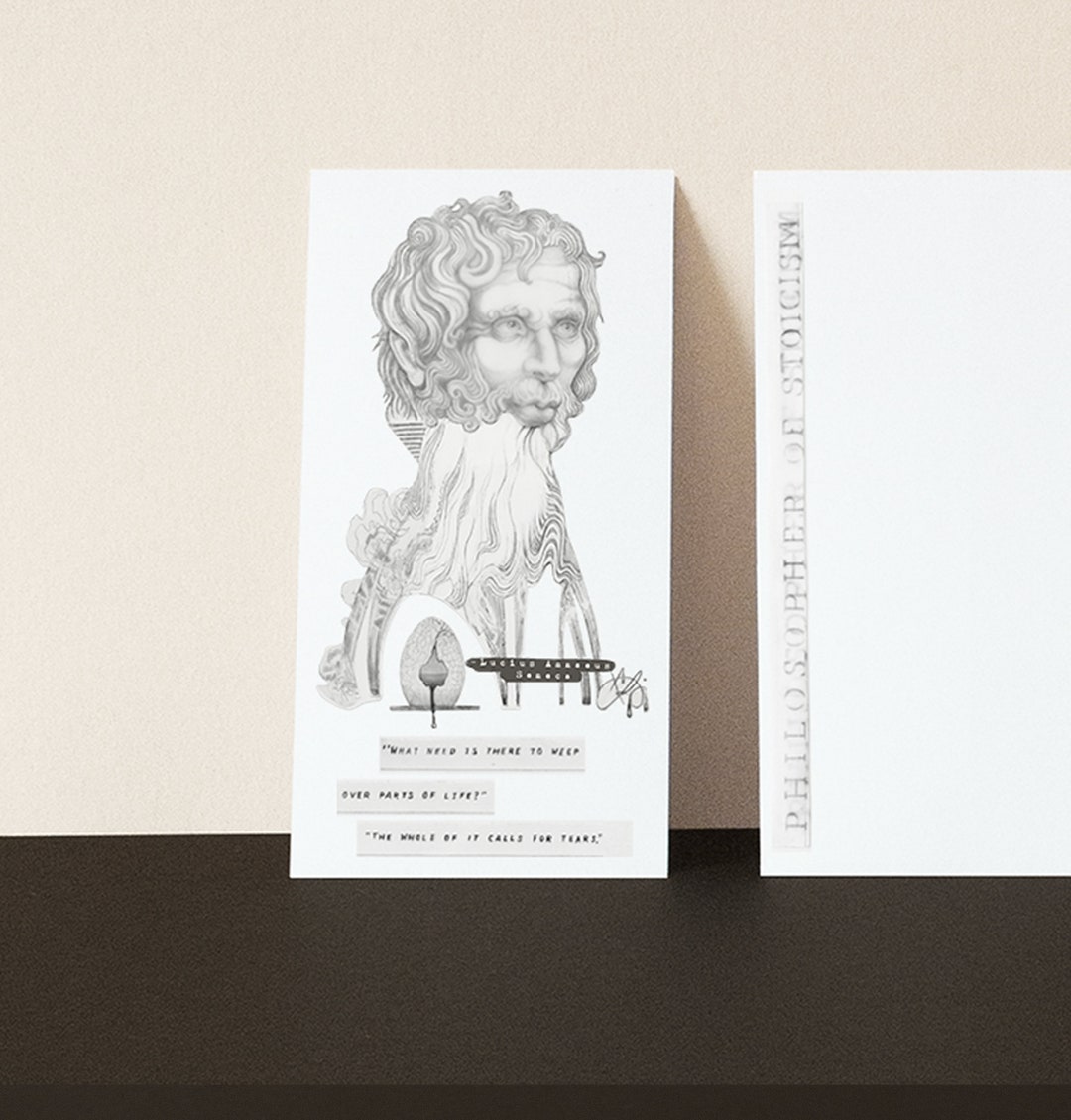 Seneca Philosopher 4x8 Greeting Cards Mindfulness Cards - Etsy