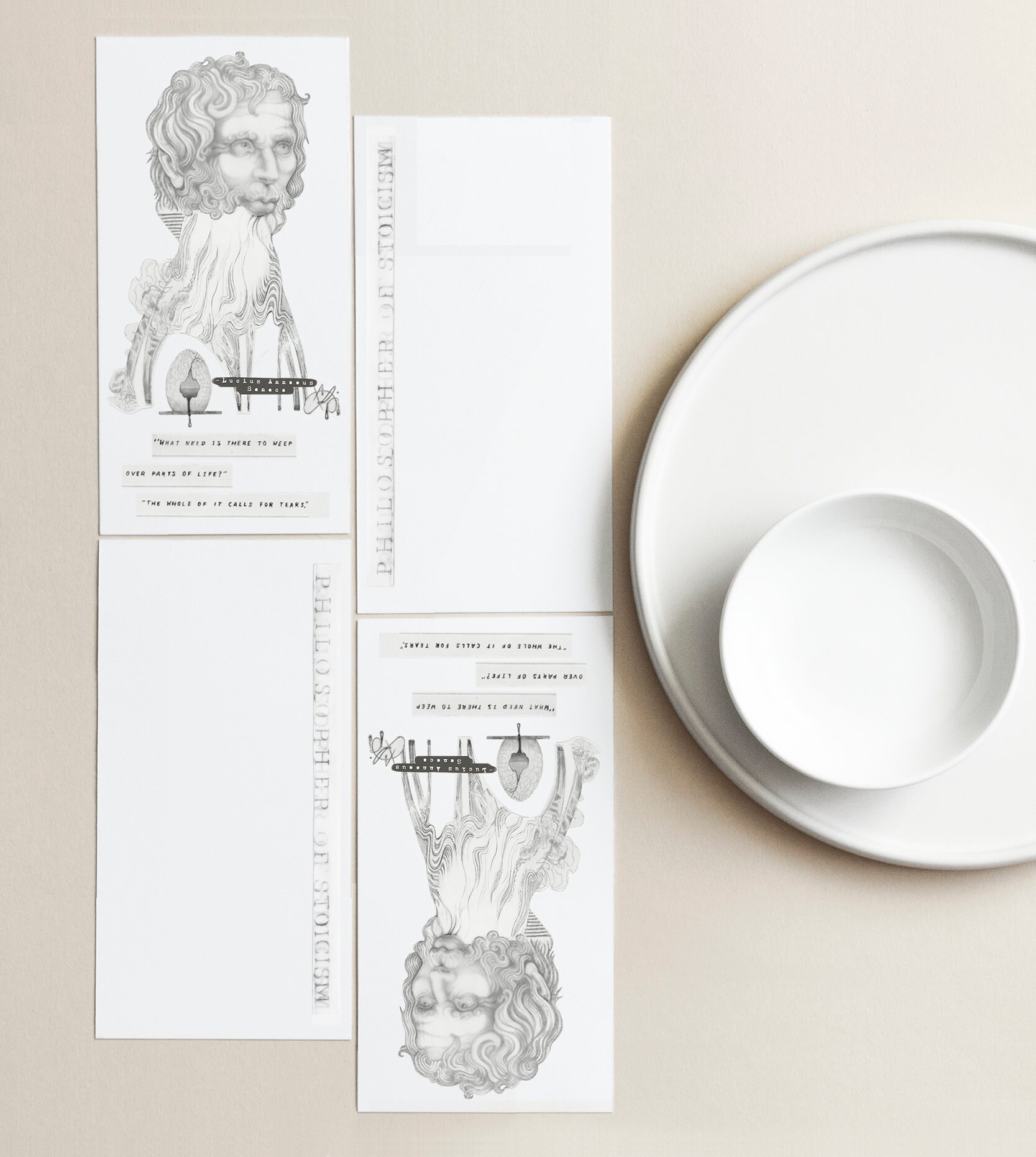 Seneca Philosopher 4x8 Greeting Cards Mindfulness Cards - Etsy