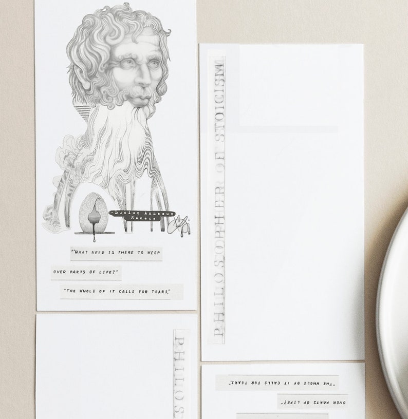Seneca Philosopher 4x8 Greeting Cards Mindfulness Cards - Etsy