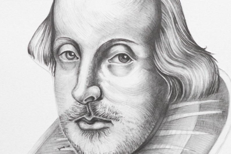 William Shakespeare Original Drawing - Etsy