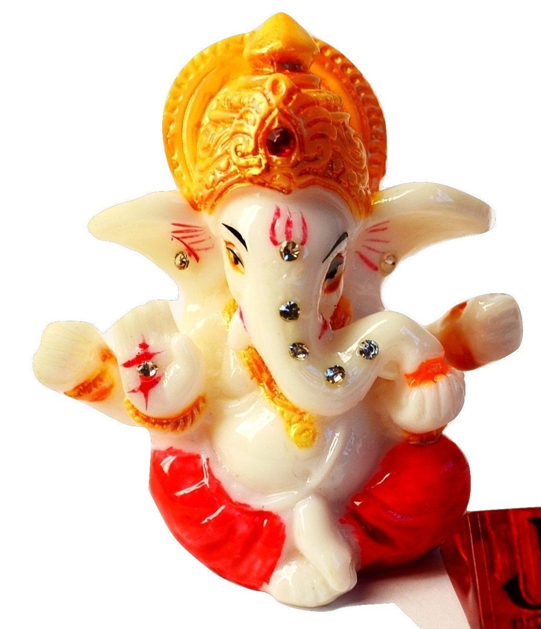 2.5" Ganesh Statue in Red. Ganesha Statue - Etsy
