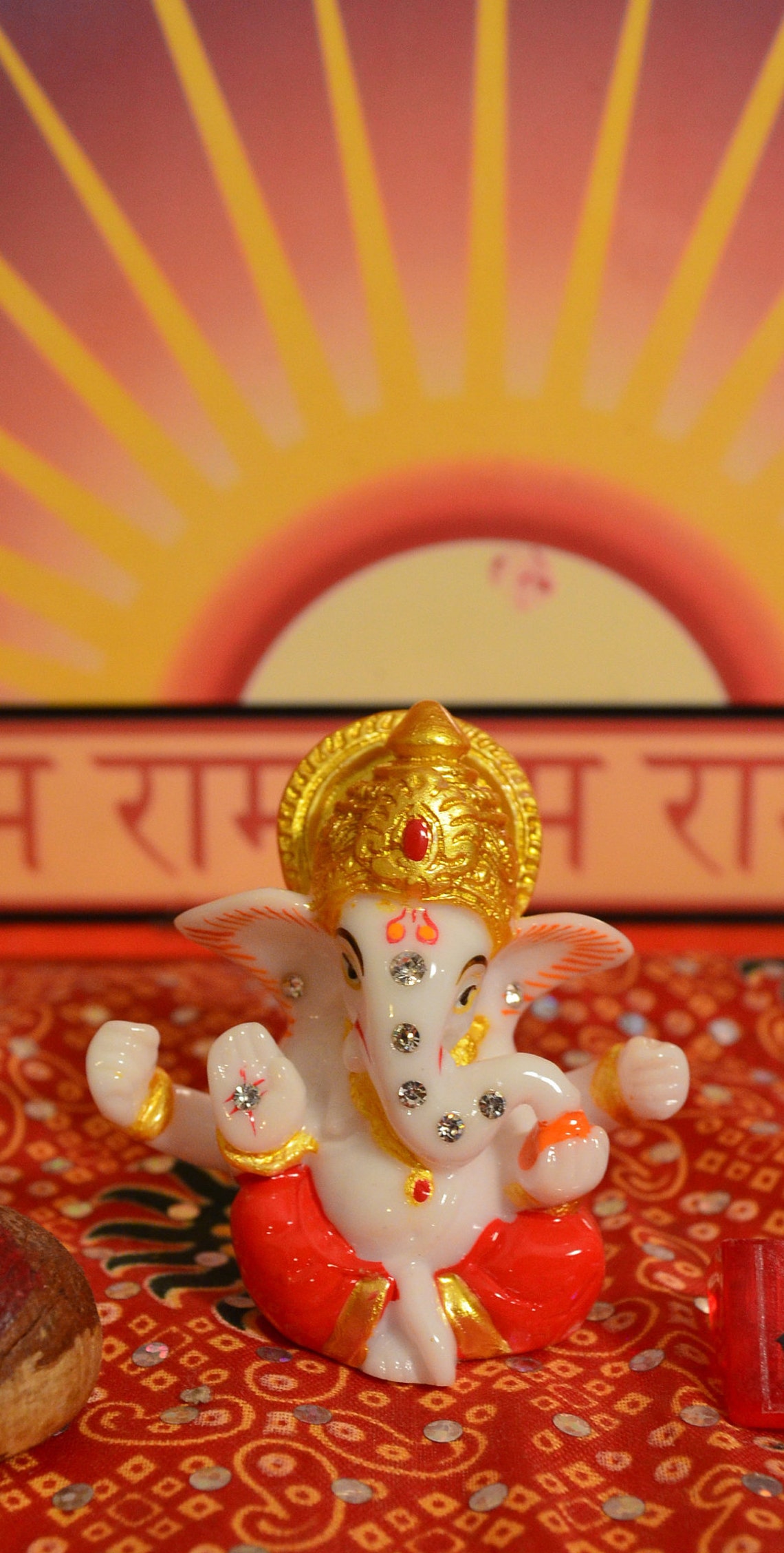 2.5 Ganesh Statue in Red. Ganesha Statue - Etsy