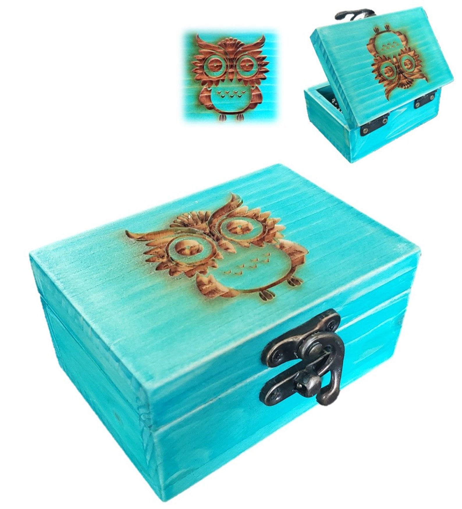 Turtle Trinket Box Wooden Jewelry Box. Nautical Sea Turtle | Etsy