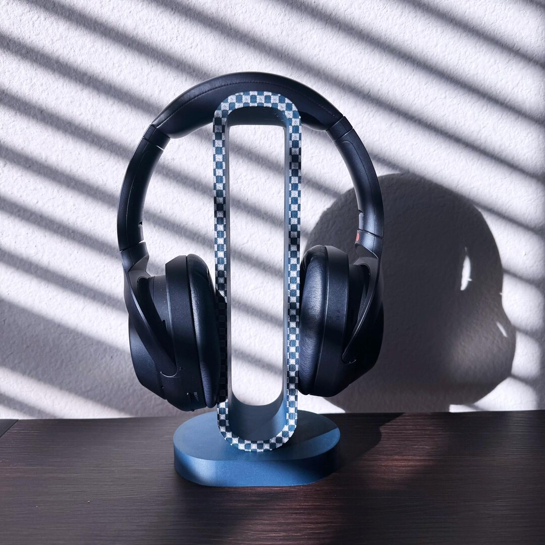 Checker Headphone Stand - Headset Holder - Etsy