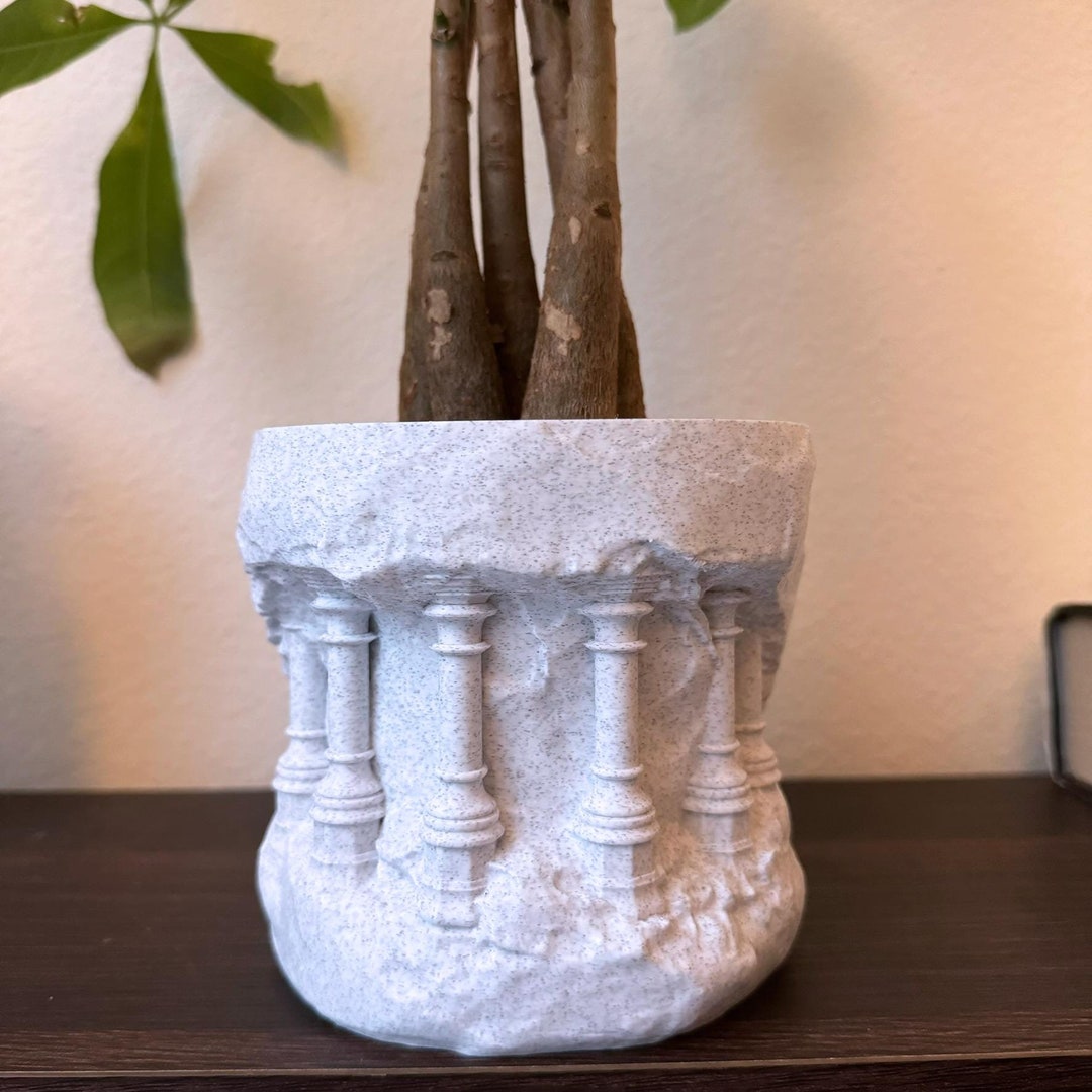 Indoor Planter, Plant Pot, Depicting Classical Grecco Roman Columns ...