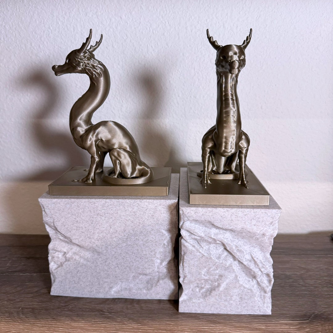 Guardian Dragon Bookends, Majestic Dragon Bookends on Tone Textures ...