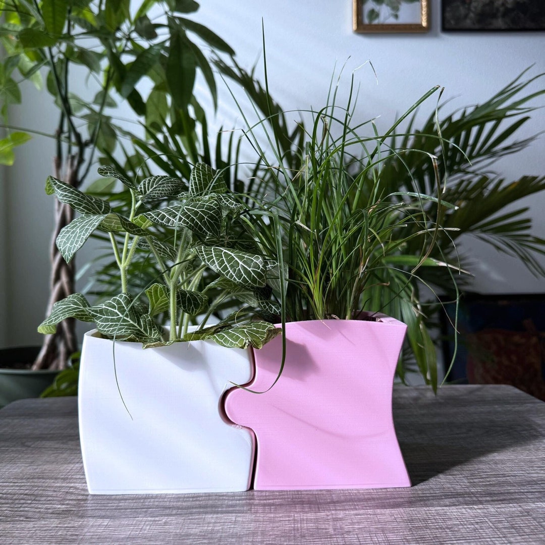 Perfect Fit Puzzle Planters - Jigsaw Puzzle Shaped Planter - Novelty ...