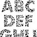 Leopard Alphabet PNG - Black and White Leopard, Animal Print Alphabet ...