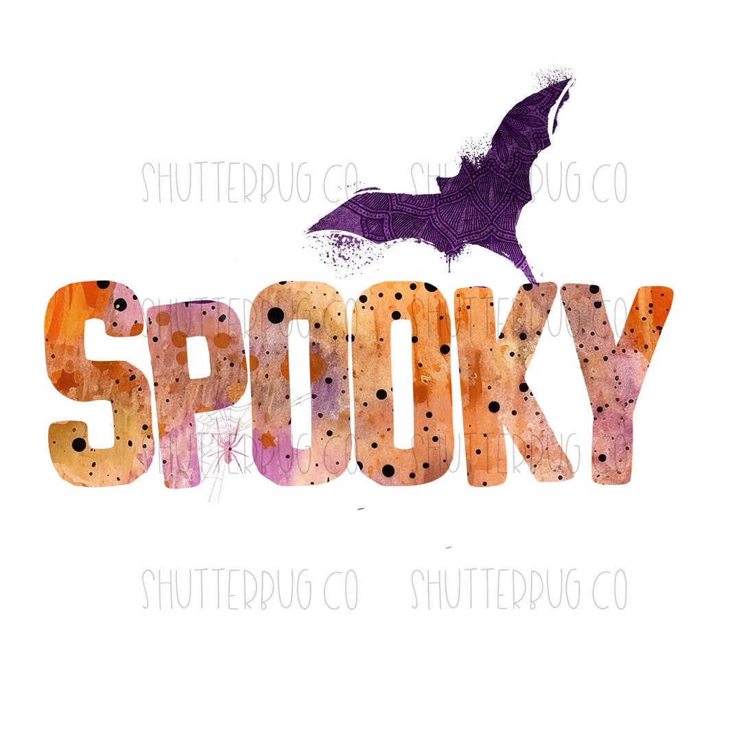 Spooky PNG, Halloween Design, PNG for Shirts, Autumn, Block Letters ...