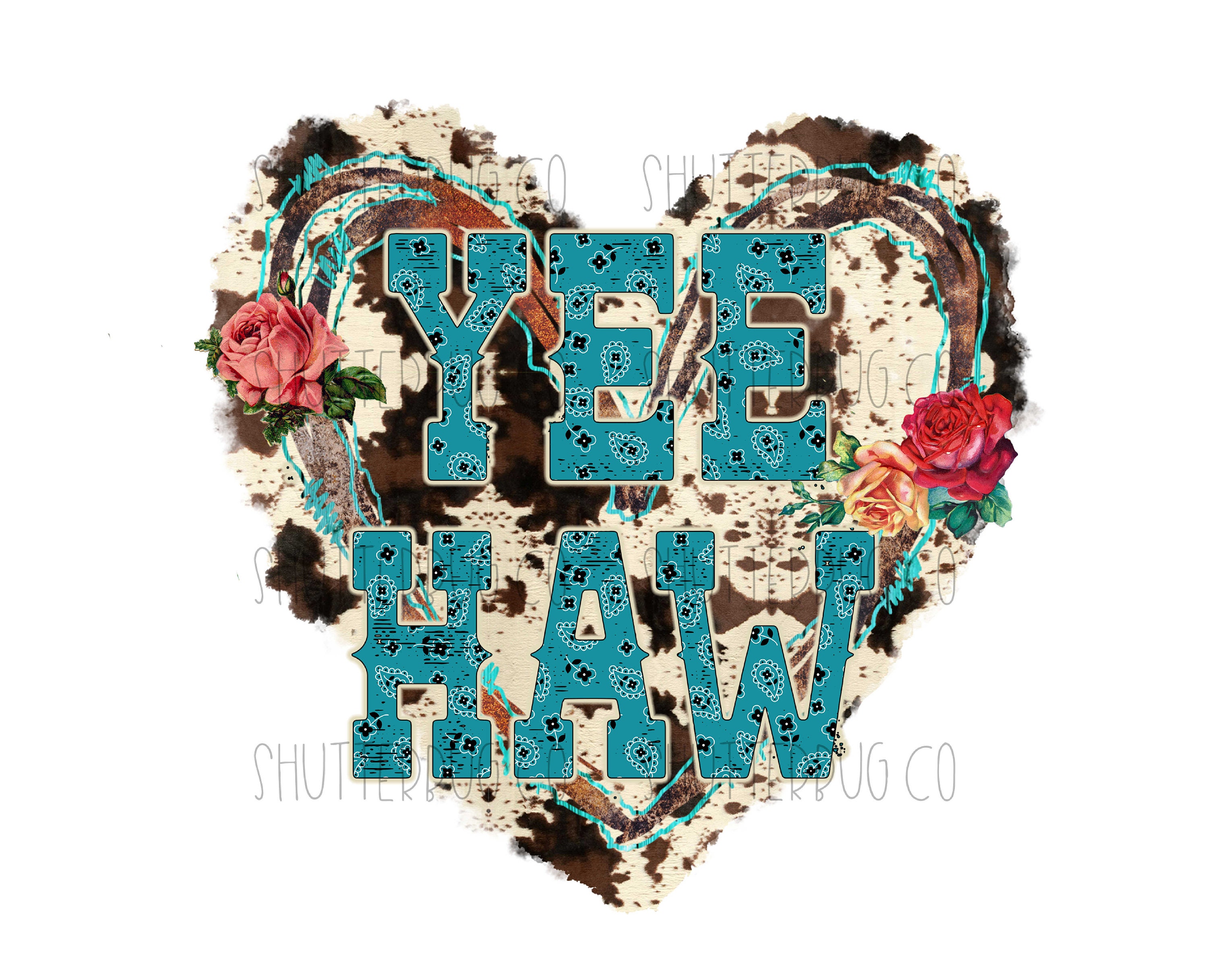 Yee Haw, Western PNG, Digital Word Art, Country, Cowboy, Rodeo Digital ...