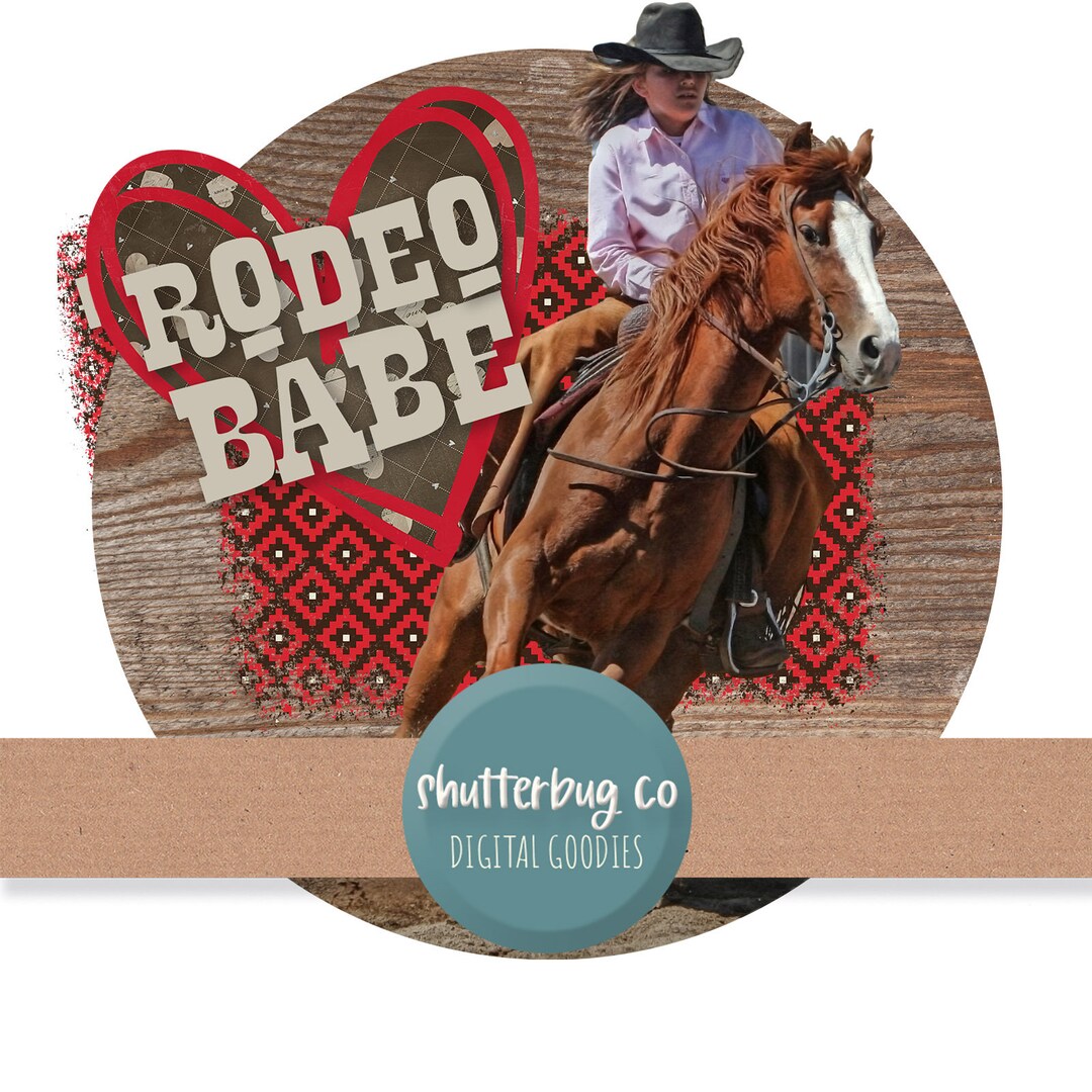 Rodeo Babe, Barrel Racer Sublimation Design, PNG, Digital Print Files ...