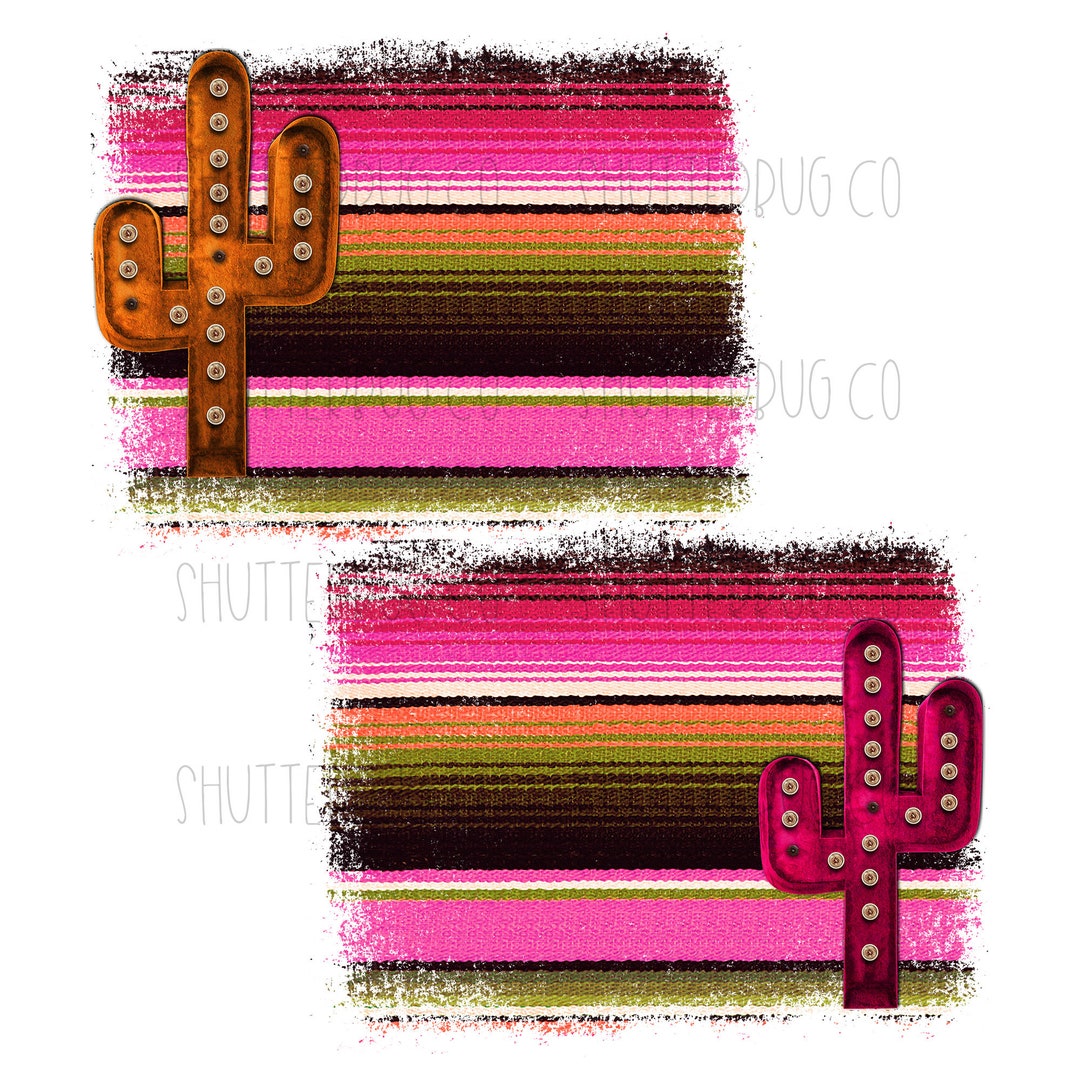 Serape and Cactus Digital Art - Marquee, Serape Pattern Background ...