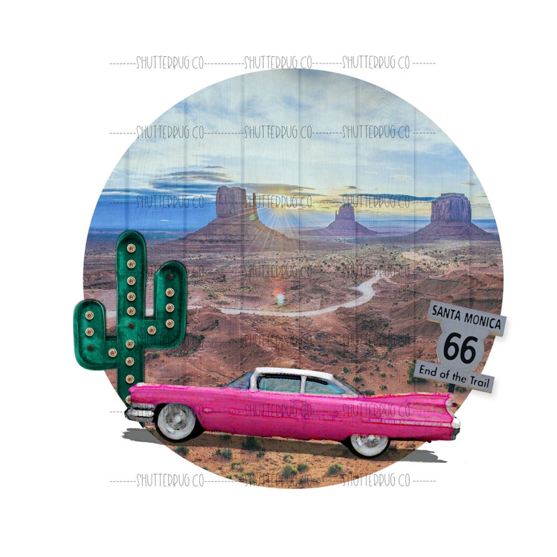 Road Trip Digital Art - Marquee Letters, Wood Background, Pink Cadillac ...