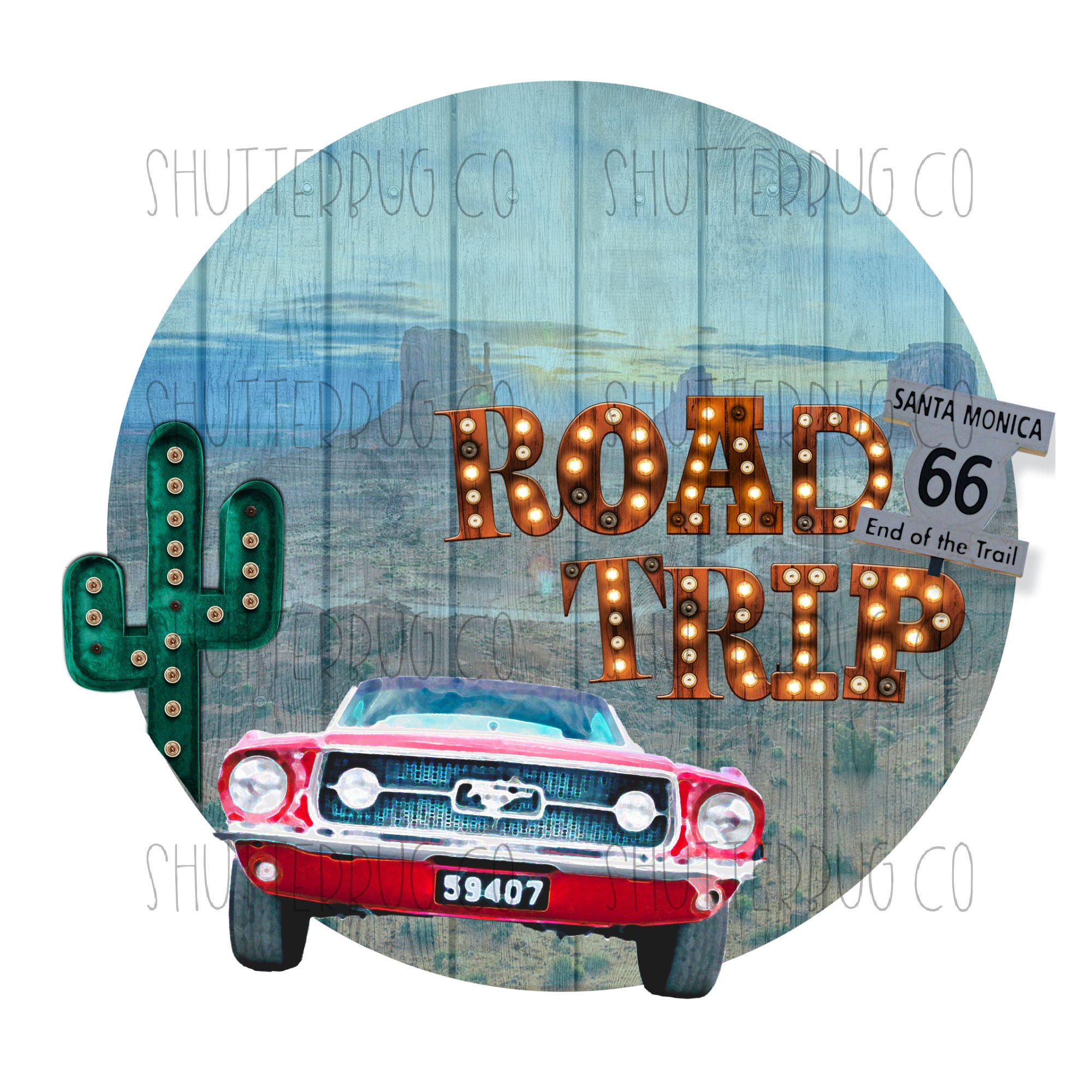 Route 66 PNG, Road Trip, Vintage Car, Marquee Letters, Instant Download ...