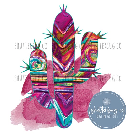 Aztec Cactus PNG Saguaro Tribal Pattern Southwest | Etsy