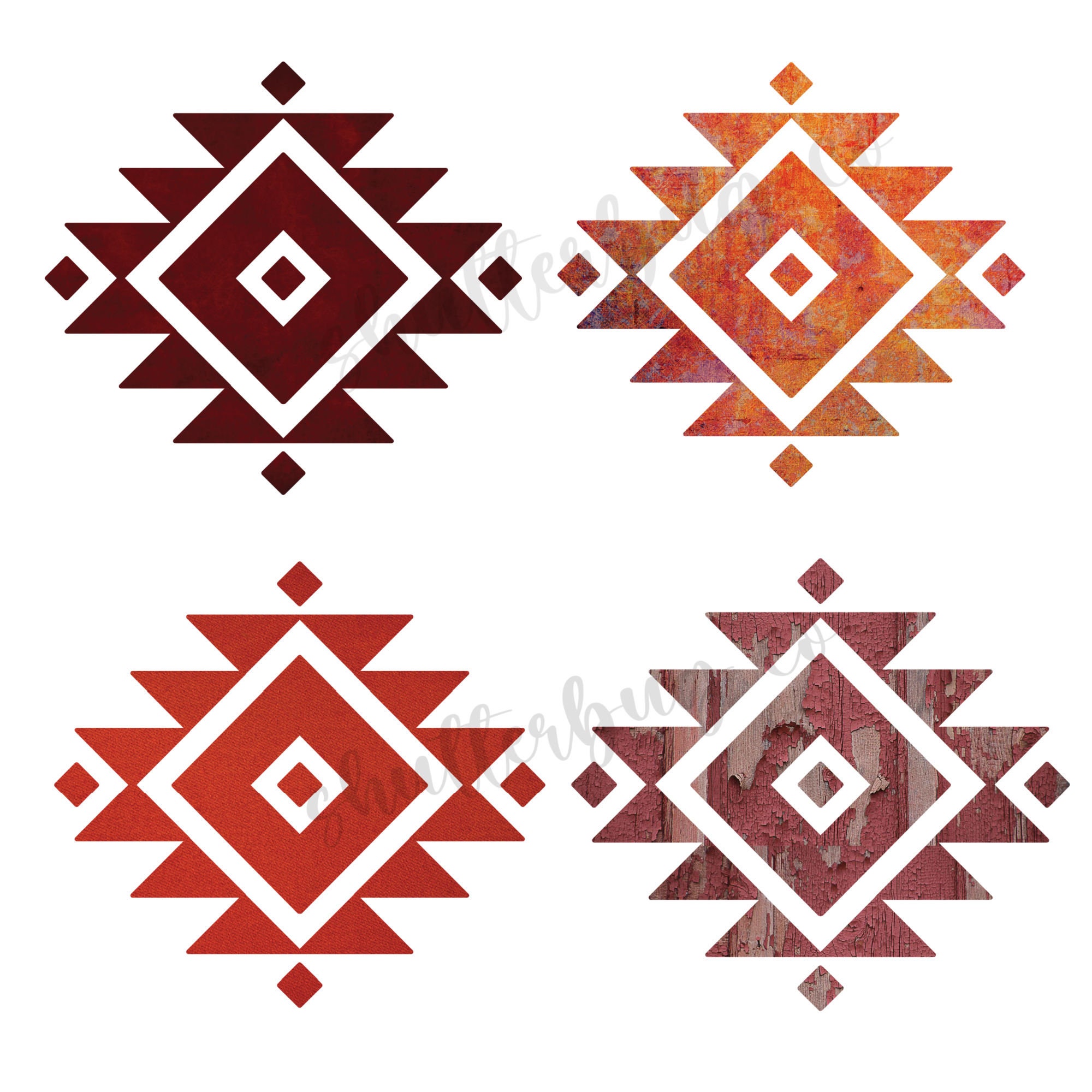 Aztec Shape, Southwest PNG, Aztec PNG, Western Backsplash, Tribal Shape ...