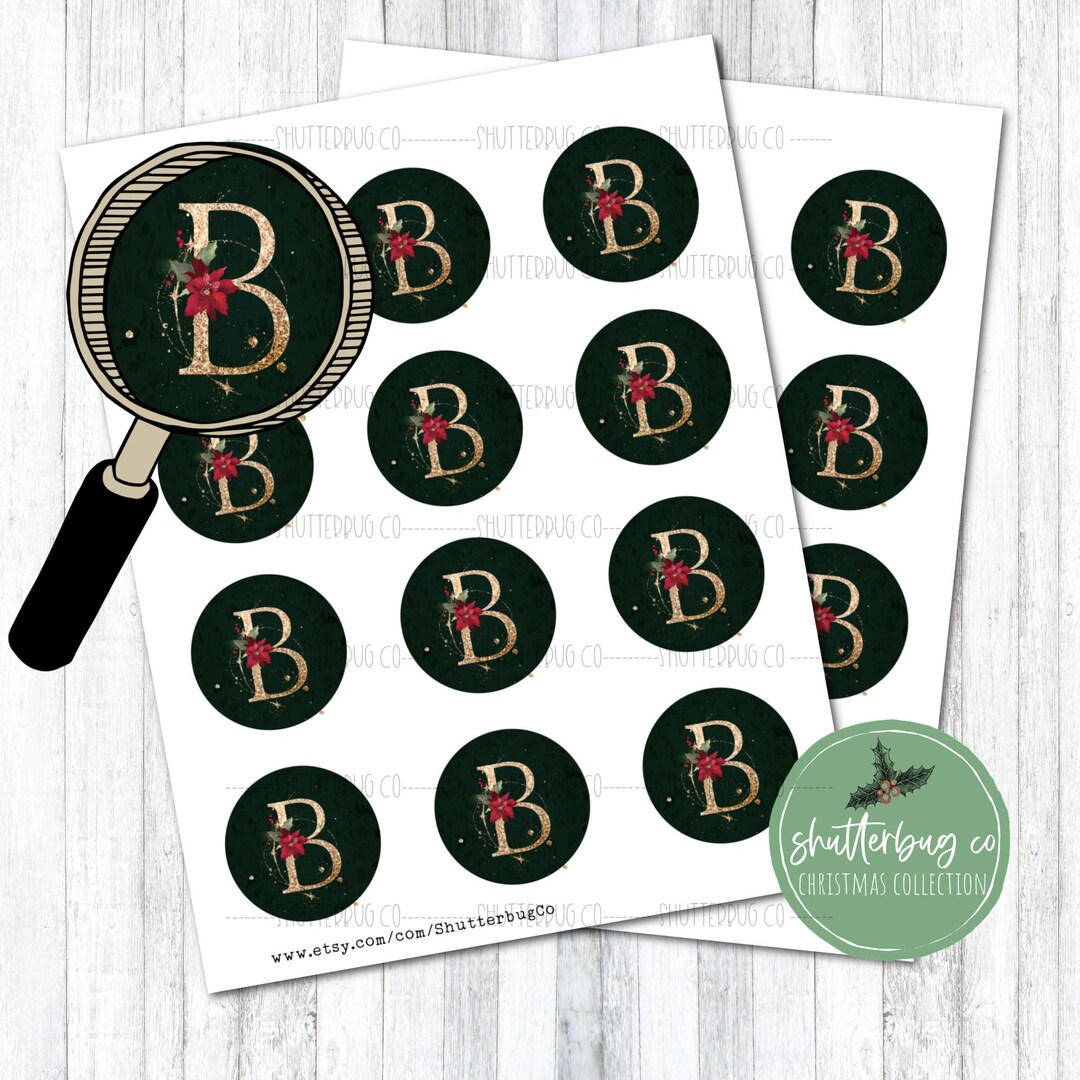 Christmas Tags Printable, Round Christmas Tags, Print at Home Tags ...