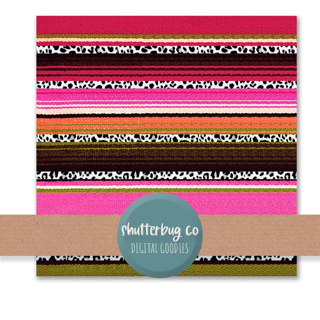 Mexican PNG, Serape Blanket, Serape PNG, Leopard, 12x12 Digital Paper ...
