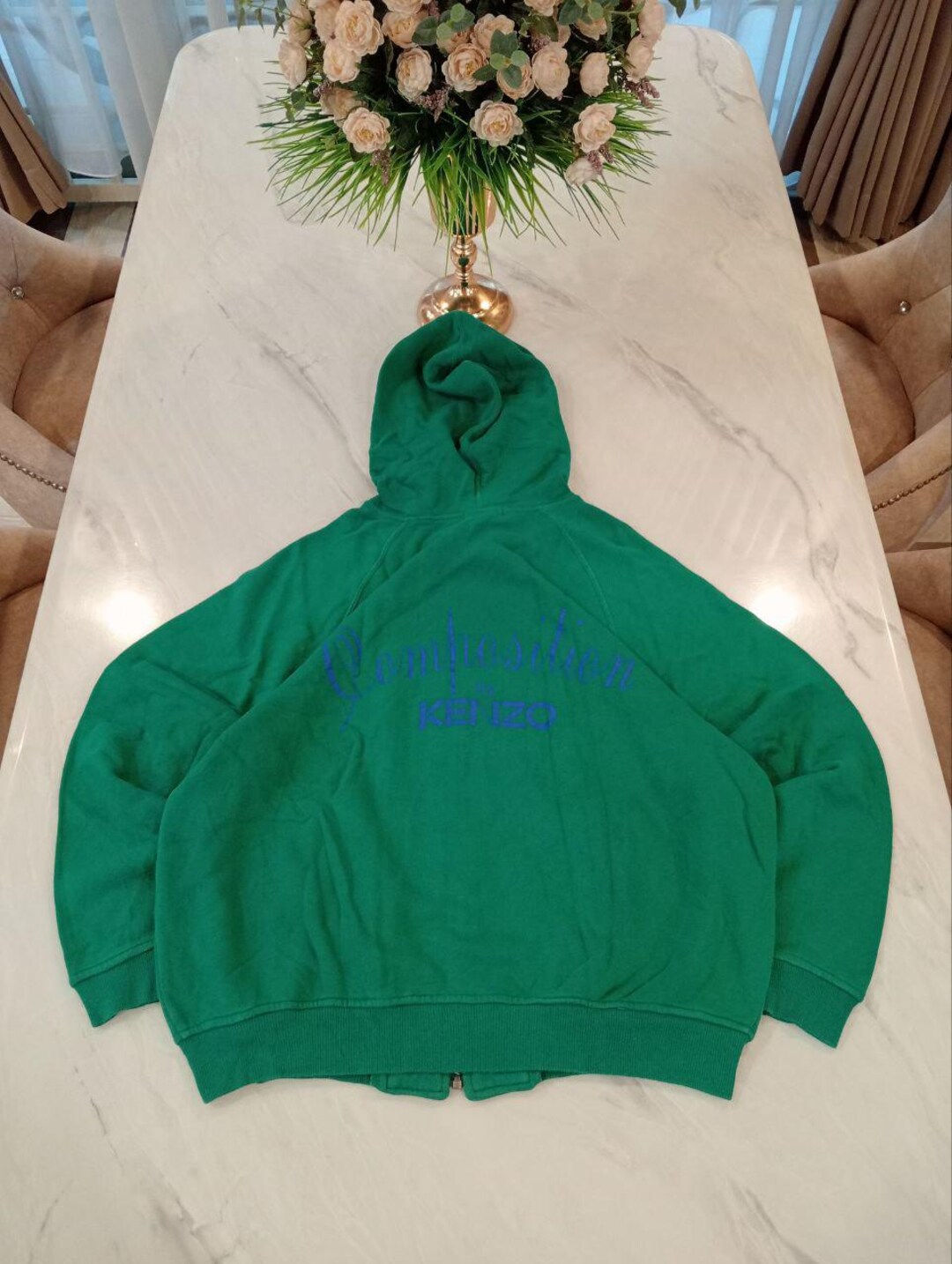 Vintage Composition by Kenzo Japan Spellout Hoodie - Oversized - Size ...