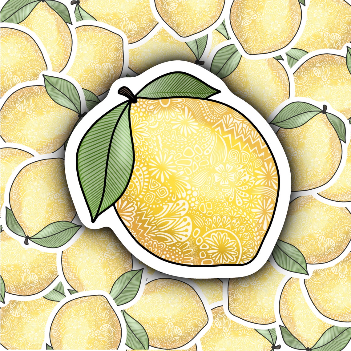 Lemon Sticker WATERPROOF - Etsy