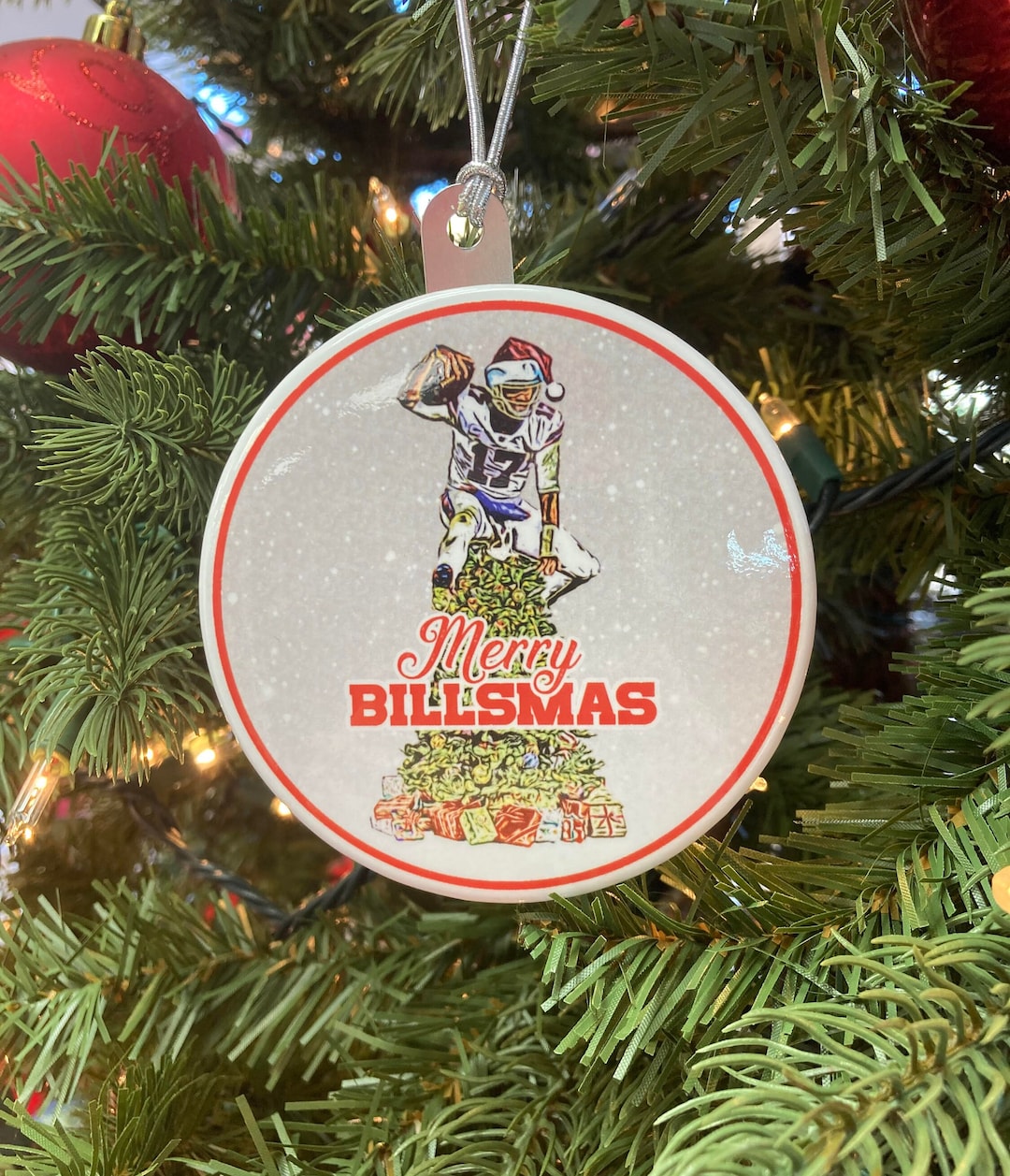 Buffalo Josh Allen Christmas Tree Ornament - Unique Christmas Football ...
