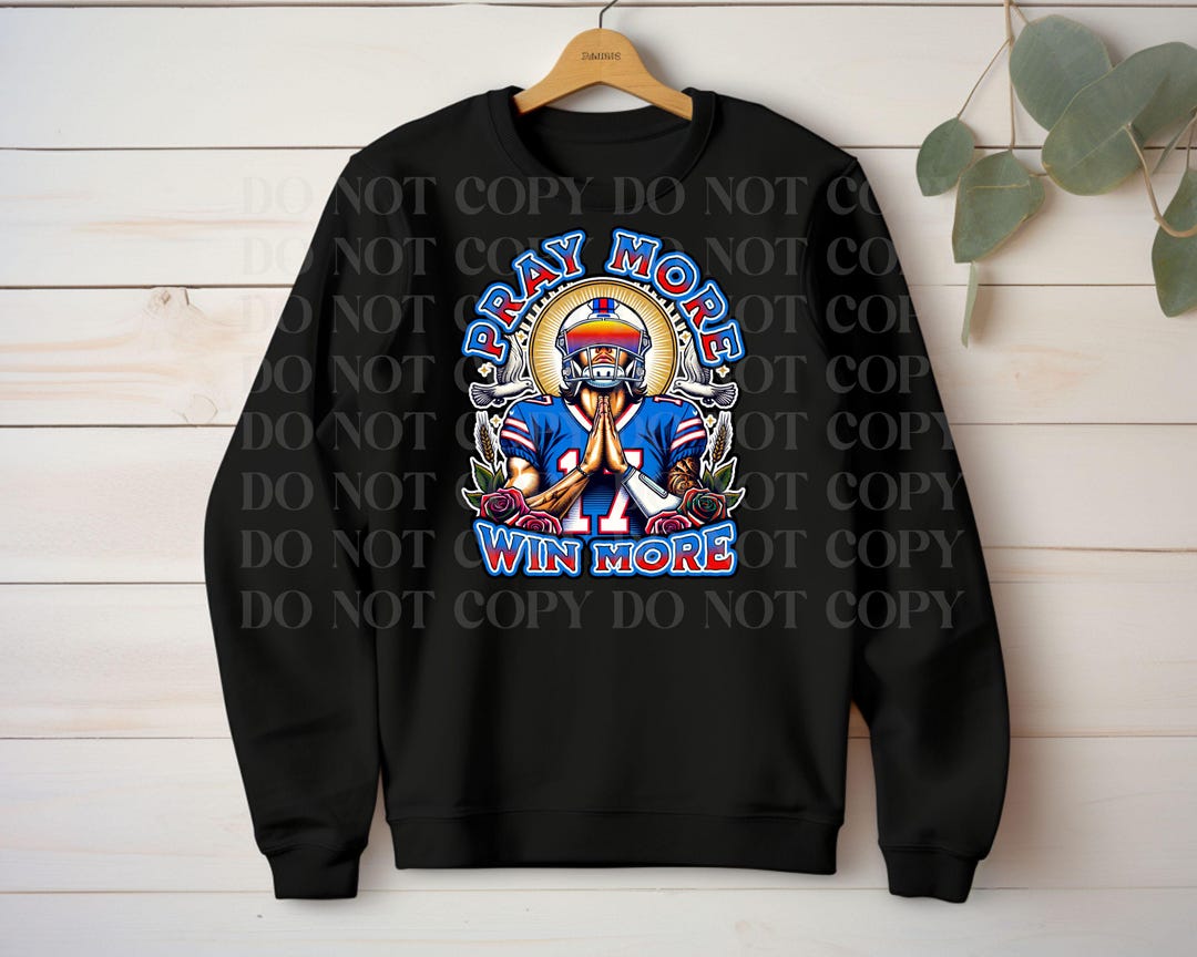 Josh Allen "pray More, Win More" - Etsy