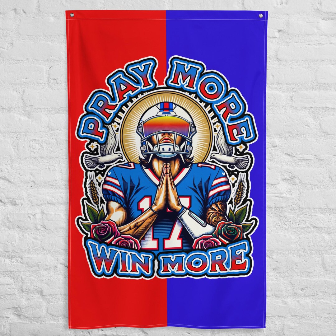 Buffalo Football Josh Allen Praying HUGE 3x5ft FLAG! - Etsy