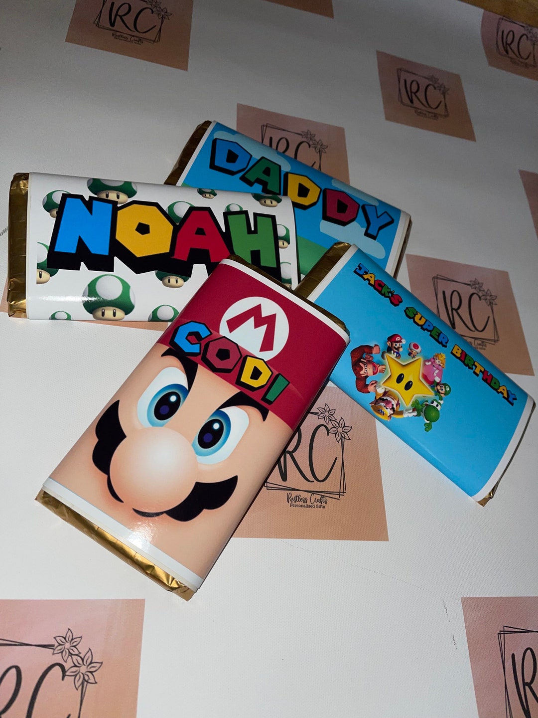 Novelty Chocolate Bar, Chocolate Bar Wrappers, Novelty Wrappers, Mario ...