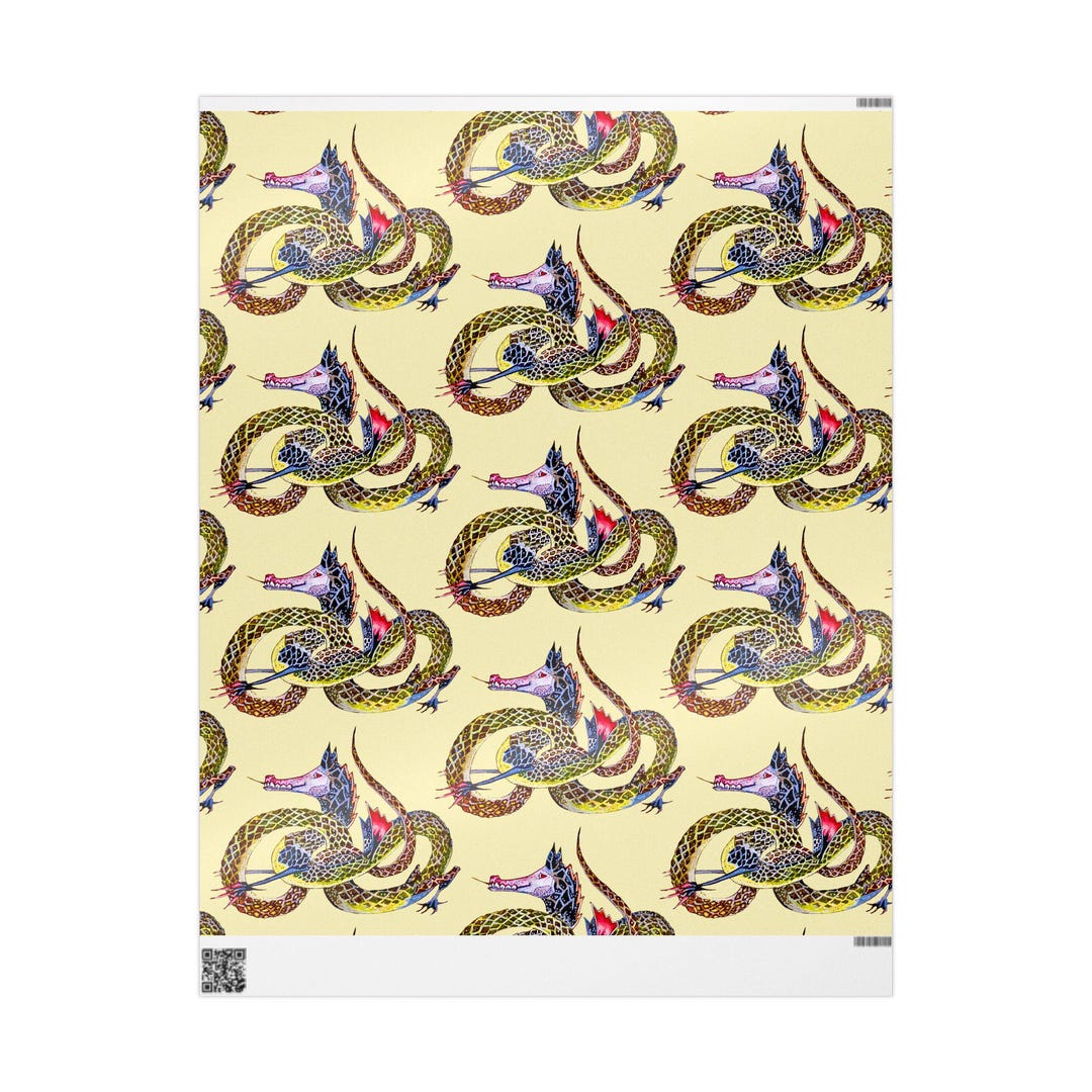 Wrapping Paper Infinity Middle Earth Dragon lord of the Rings JRR ...