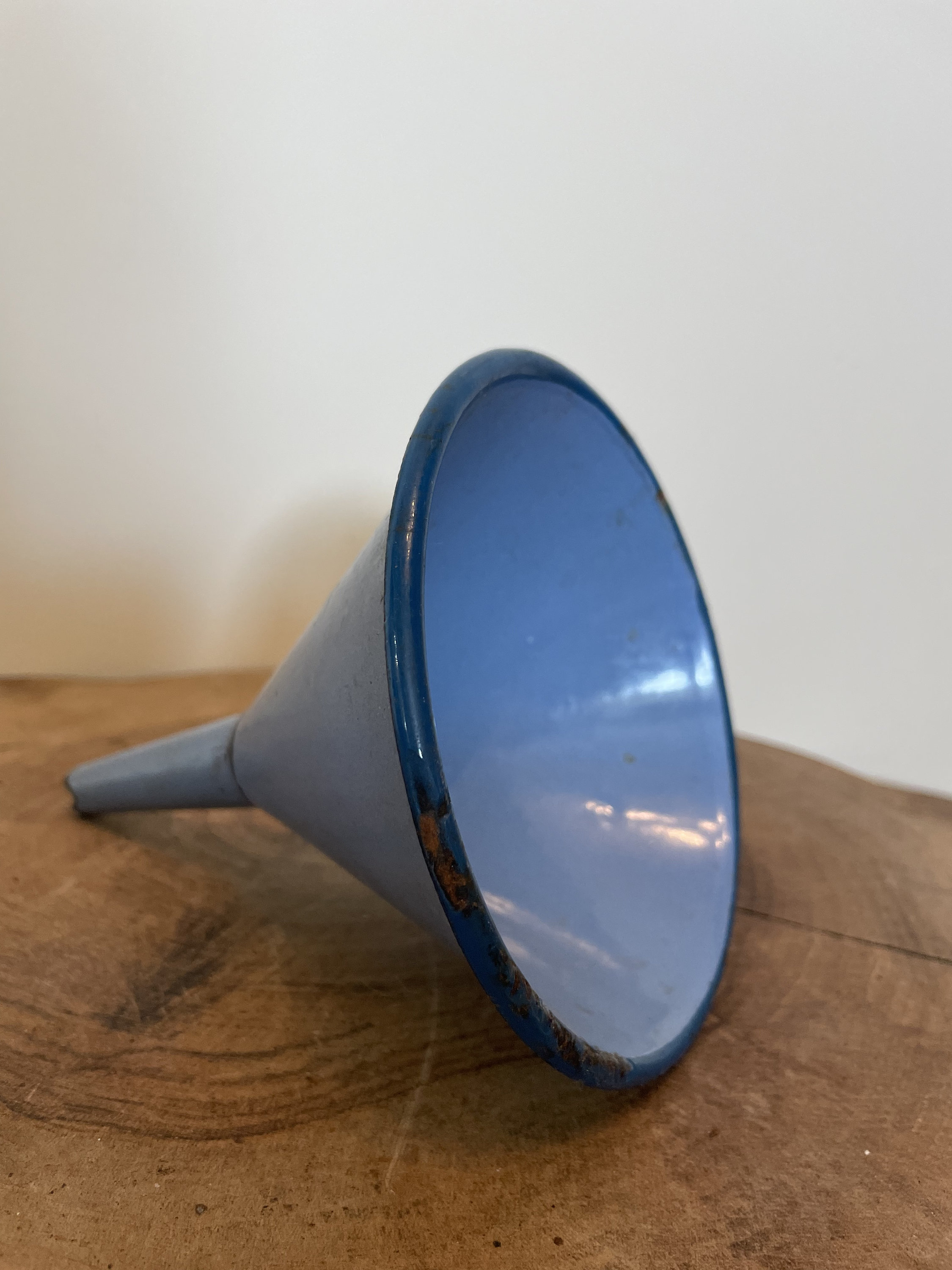 Vintage French Enamel Funnel, Enamelware - Etsy